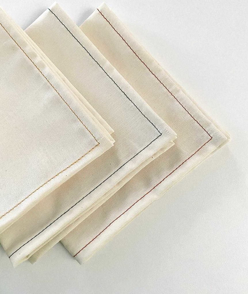 Mouchoir en tissu à l'unité - collection unie écrue XL - ernest&lulu