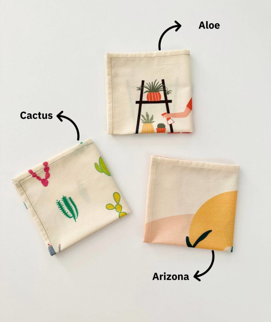 Mouchoirs en tissu bio – collection janie&luke - ernest&lulu