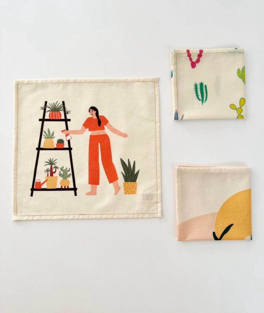 Mouchoirs en tissu bio – collection janie&luke - ernest&lulu