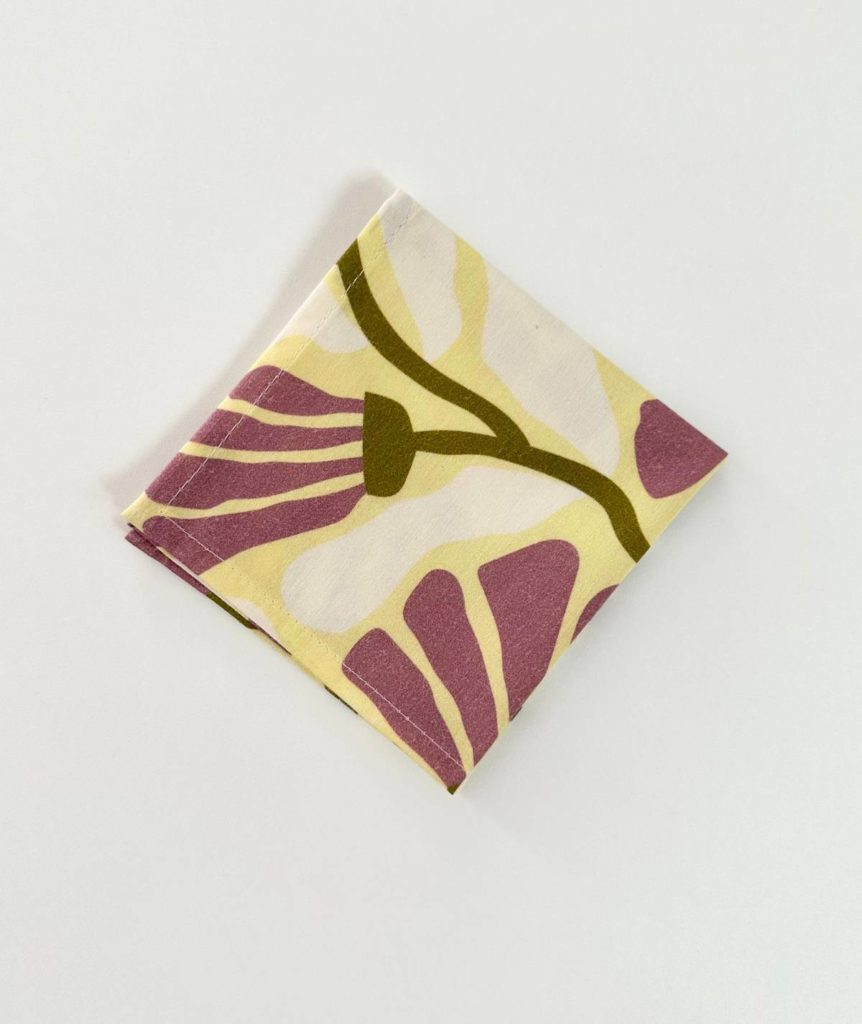 Mouchoir en tissu bio - Passiflore - ernest&lulu